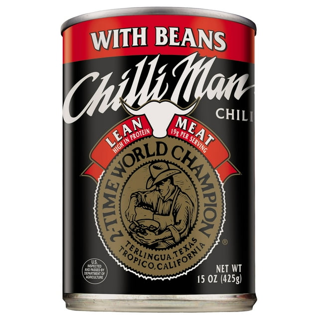 Chilli Man Chili with Beans Lean Meat 15 oz. Can - Walmart.com