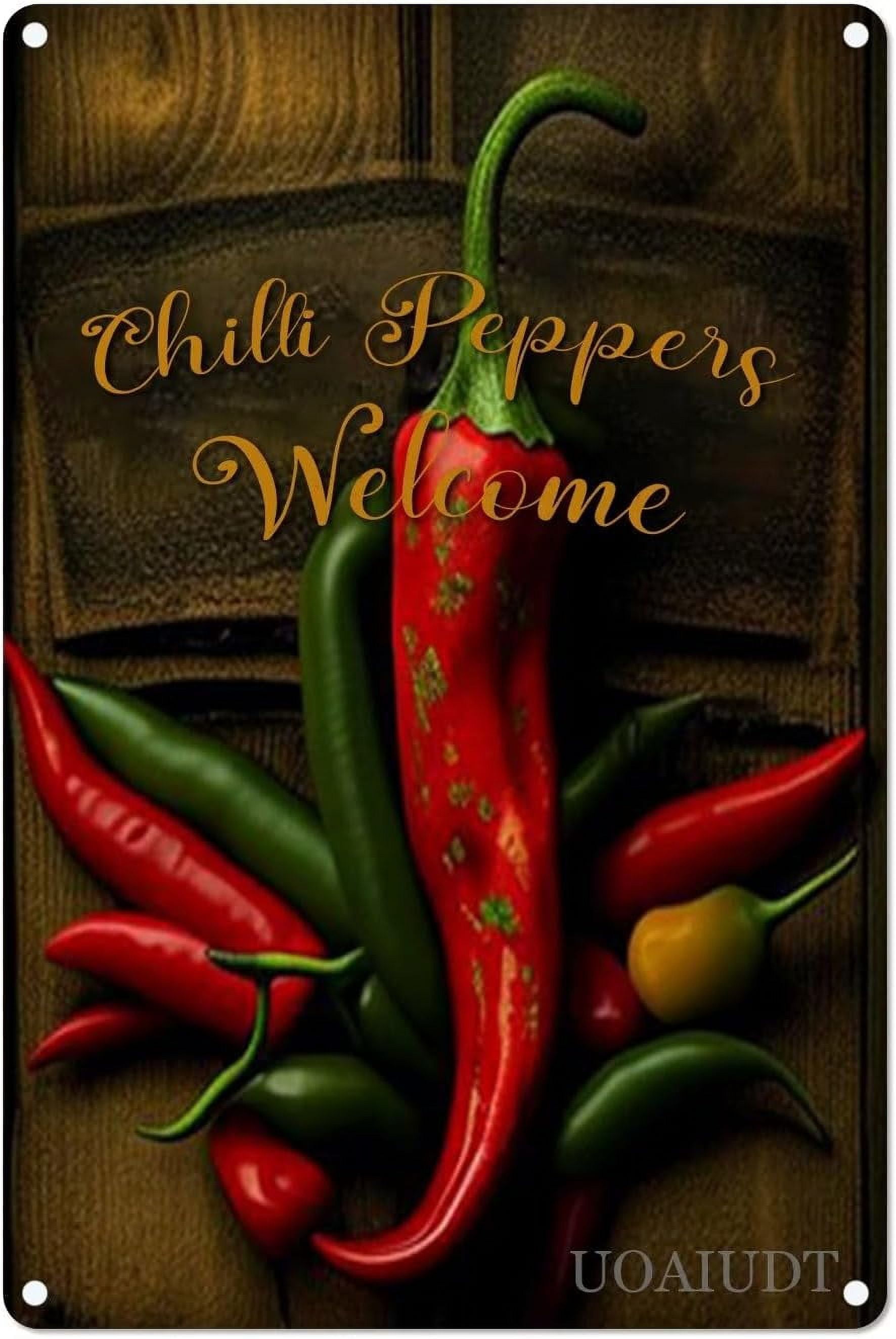 Chilli Pepper Diamond Painting Kits for Adults,Chilli Pepper Welcome 5D Diamond Art Kits for ...