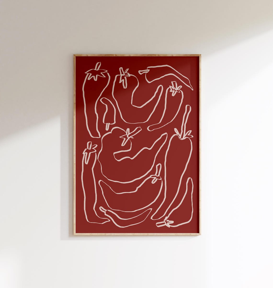 Chilli Pepper Print Food And Drink Artwork Chilli Home Poster Kitchen ...