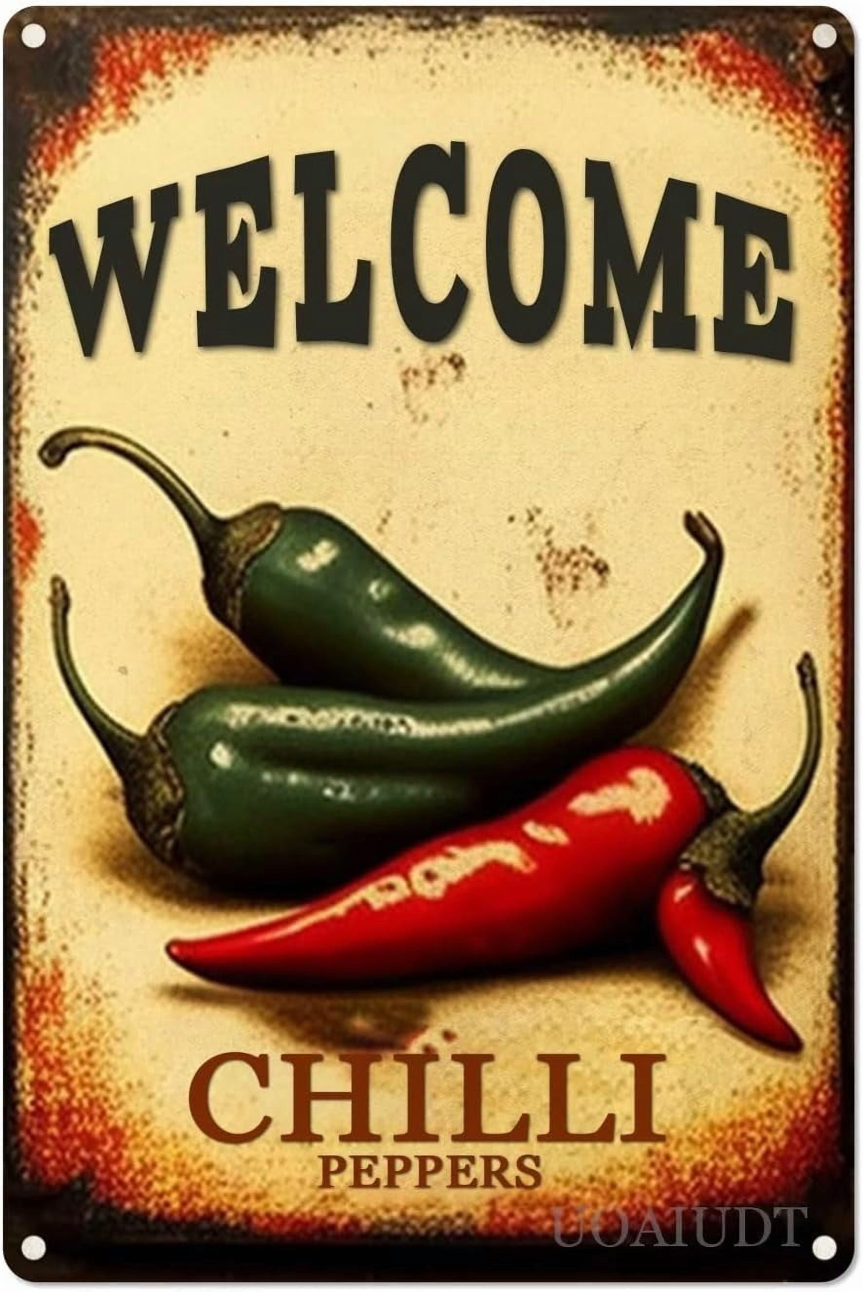 Chilli Pepper Welcome Diamond Art Kits for Adults- 5D Diamond Painting ...