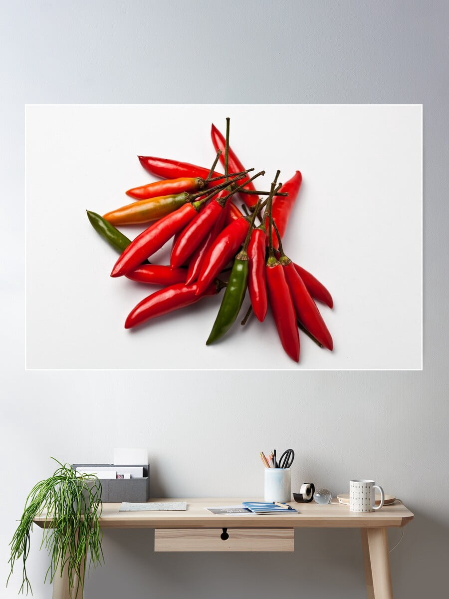 Chillies Poster Wall Art, Modern Wall Decor For Living Room Bedroom ...