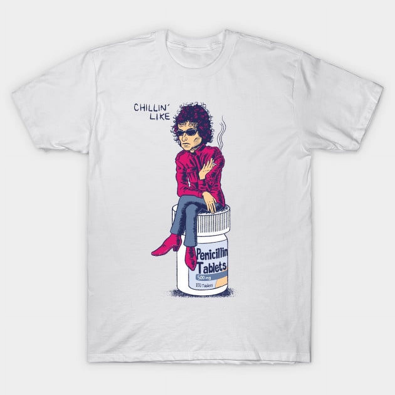 Chillin Like Bob Bob Dylan T-Shirt Shirt, Size 2Xl, Tee Light Blue New - Walmart.com