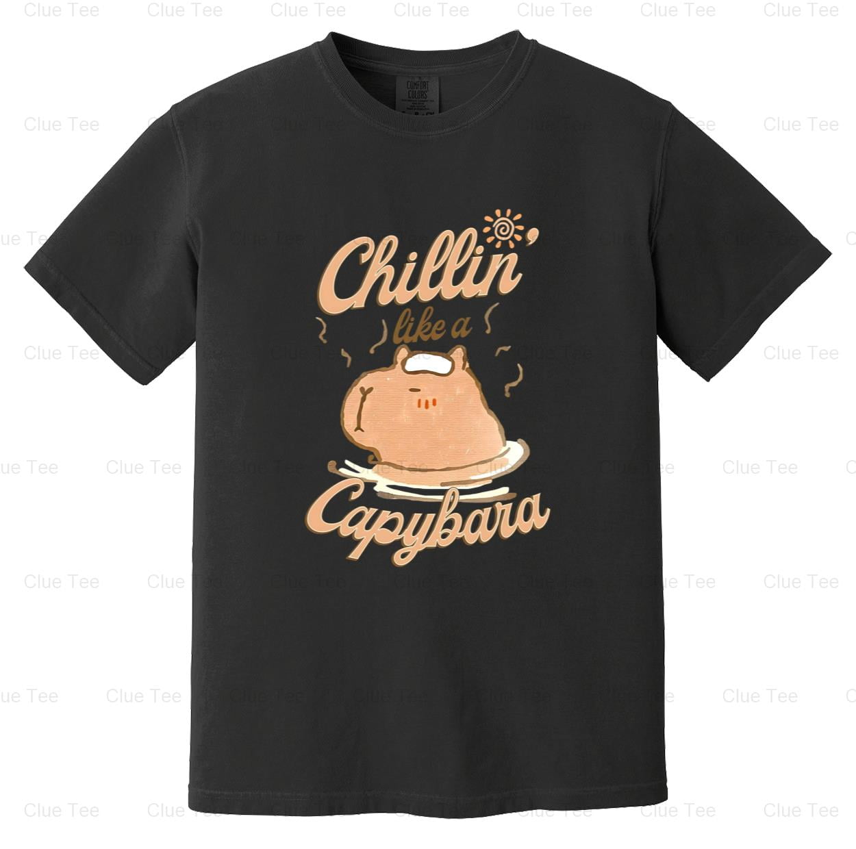 Chillin' Like a Capybara Funny Animal Meme Rodent Lover Comfort Color T ...