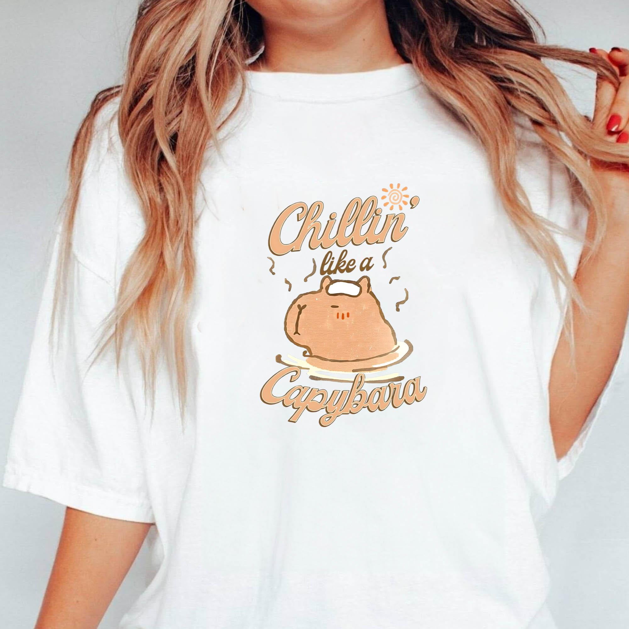 Chillin' Like a Capybara Funny Animal Meme Rodent Lover Gift Unisex T-Shirt, up to 5XL - Walmart.com