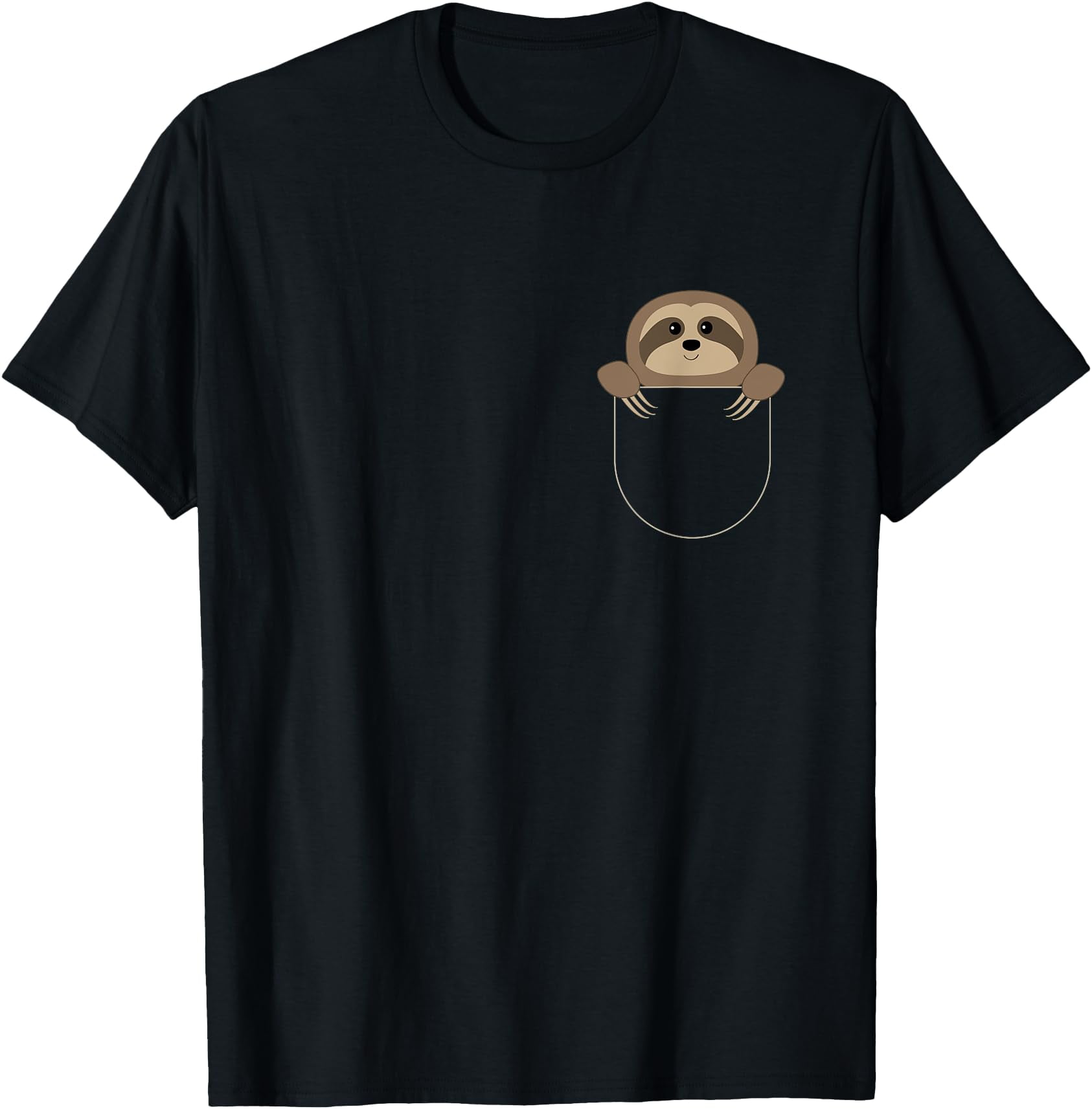 Chillin Sloth Funny Sloth In Your Fake Pocket Graphic Unisex T-Shirt ...