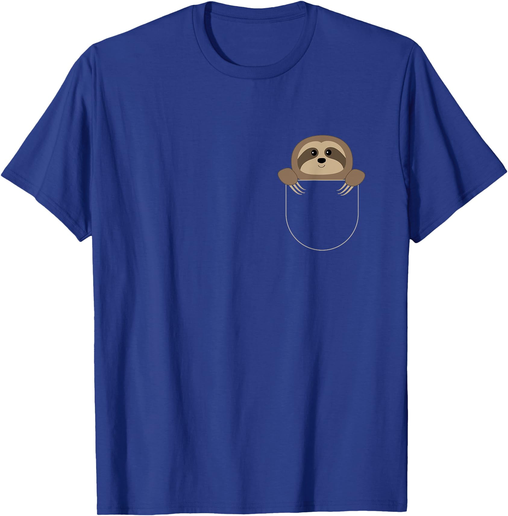Chillin Sloth Funny Sloth In Your Fake Pocket Graphic Unisex T-Shirt ...
