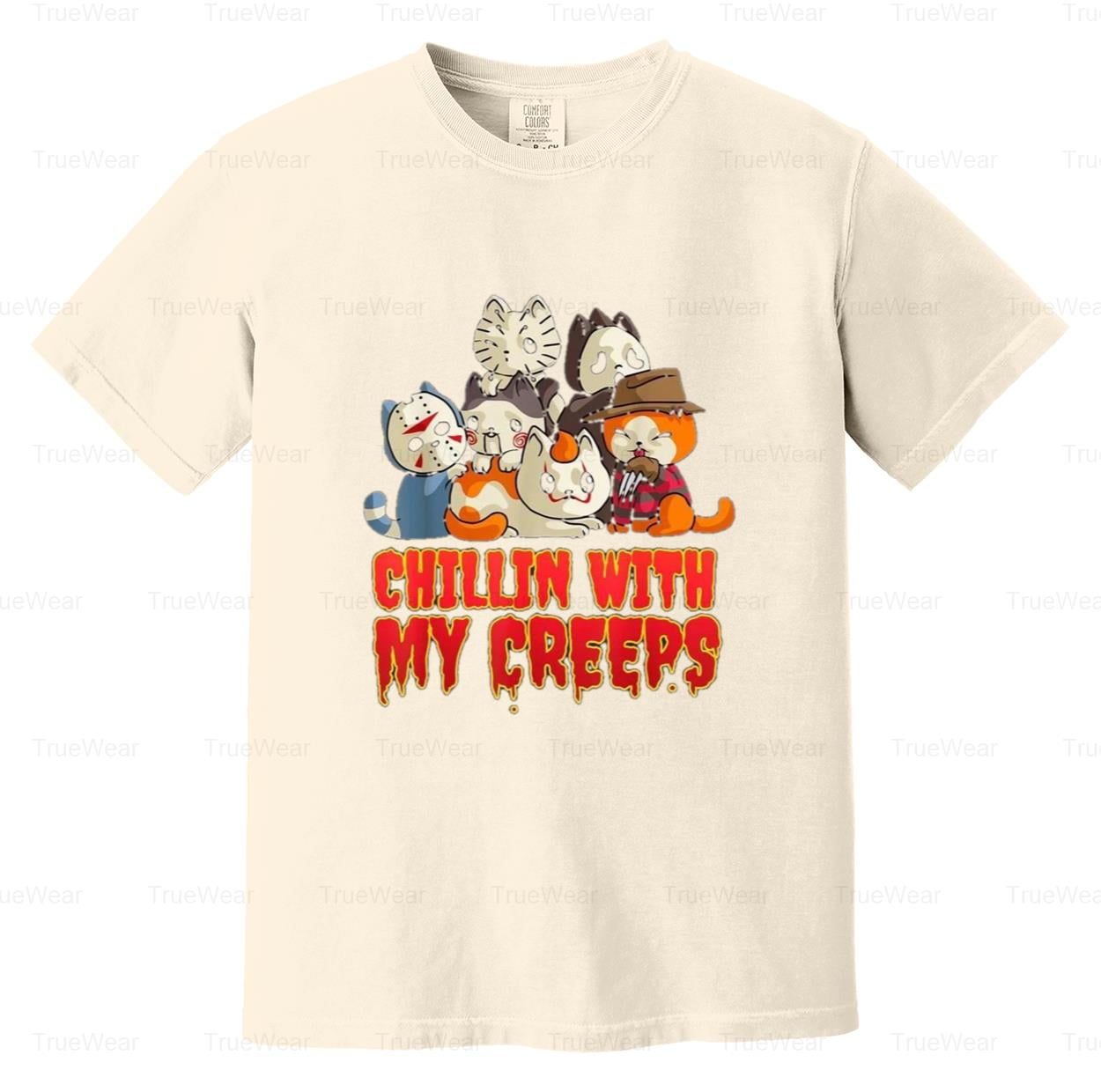 Chillin With My Creeps, Funny Cat, Horror Movies, Serial Killer, Spooky ...