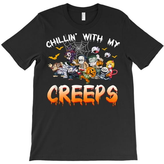Chillin With My Creeps Funny Cat Horror Movies Serial Killer Themed ...