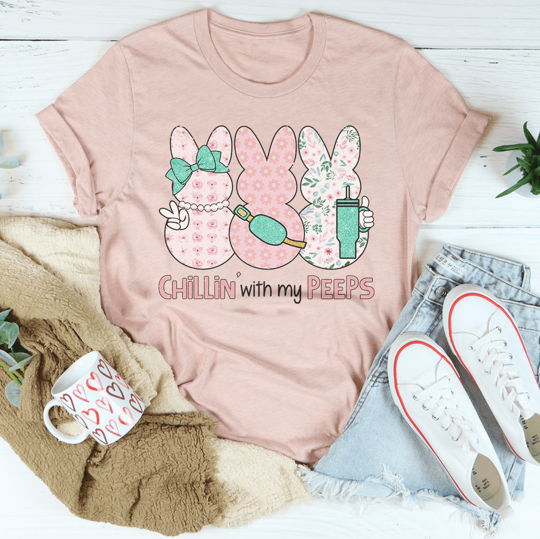 Chillin With My Peeps Tee Ash S Peachy Sunday T-Shirt - Walmart.com