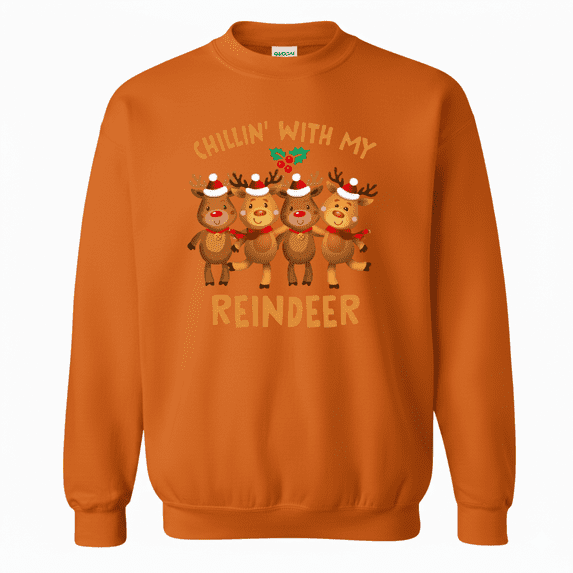 Chillin With My Reindeer Funny Holiday Kids Festive Family Humor ...