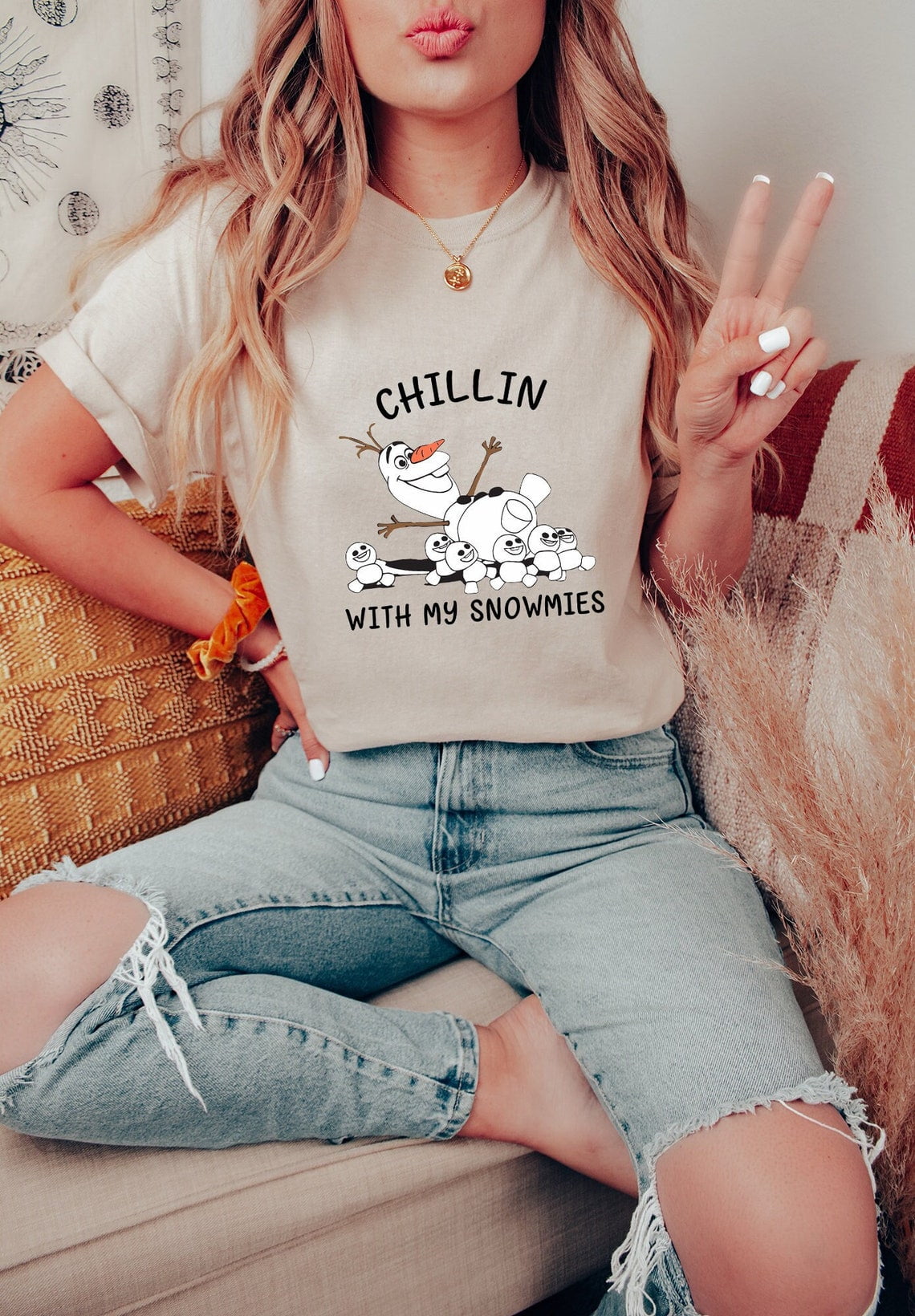 Chillin With My Snowmies Portrait Shirt, Funny Frozen Olaf Tee, WDW Magic Kingdom T-Shirt ...