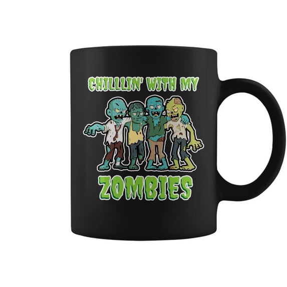 Chillin With My Zombies Graphic Design Printed Casual Daily - Walmart.com