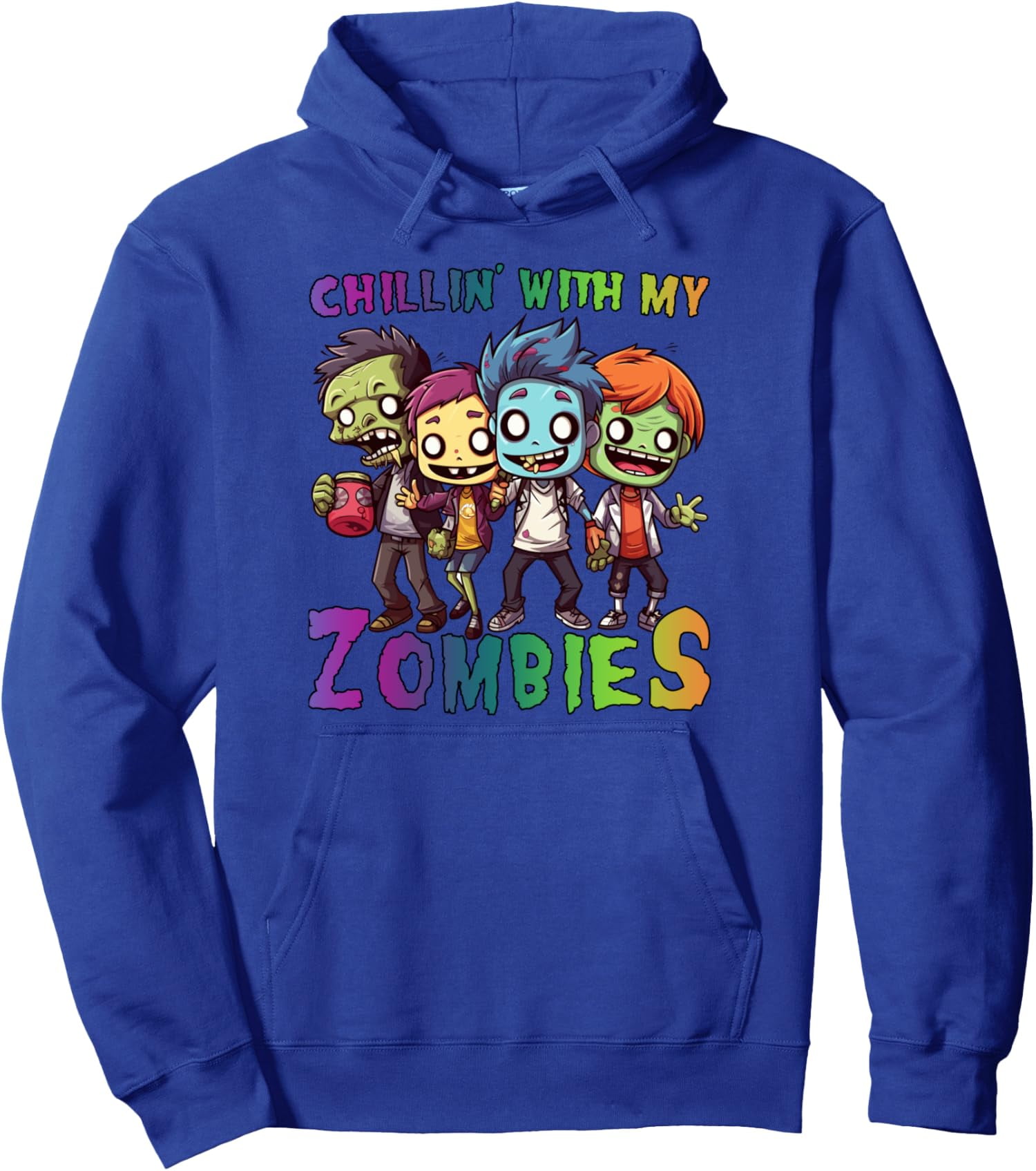 Chillin' With My Zombies T-Shirt - Funny Halloween Design for Spooky ...