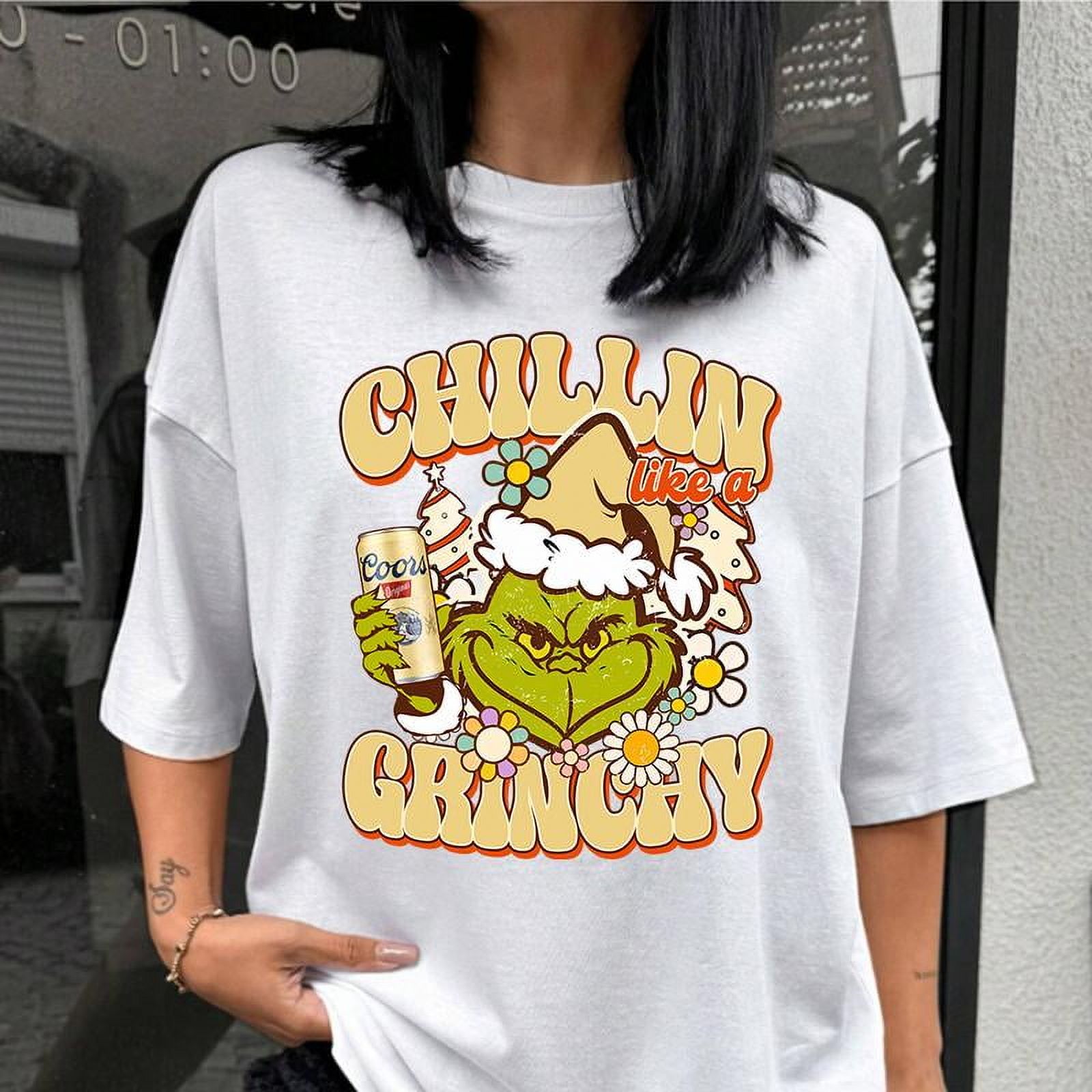 Chillin like a Gr1nchy . Beer lover Fashion Casual Holiday Gifts Unisex ...