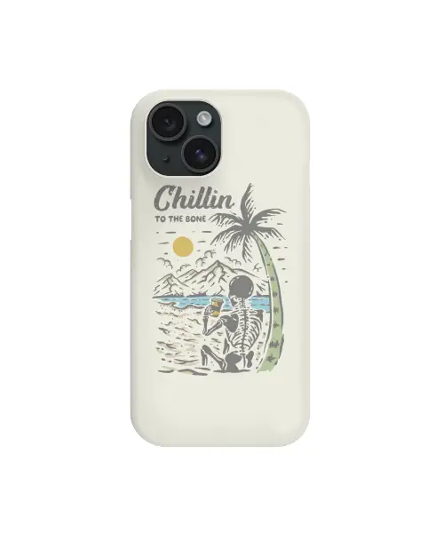 Chillin to the Bone Funny Skeleton Phone Case for iPhone 16 15 14 13 12 ...