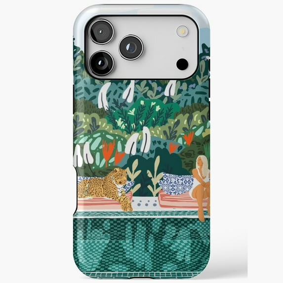 Chilling By The Pool Jungle Scene Protective and Compatible iPhone 11 ...