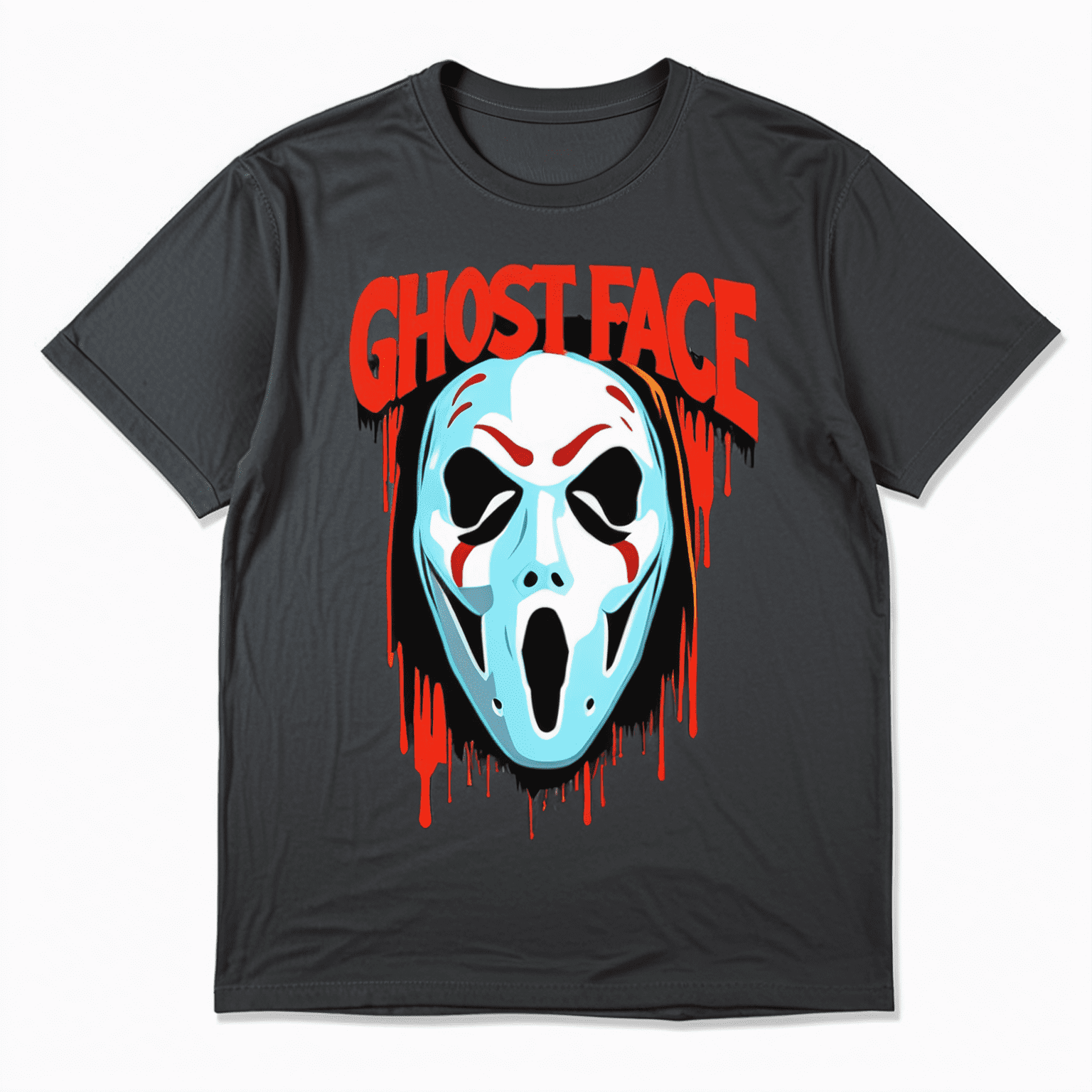 Chilling "Ghost Face" Men's Horror Tee: Unleash Your Dark Side in Style ...