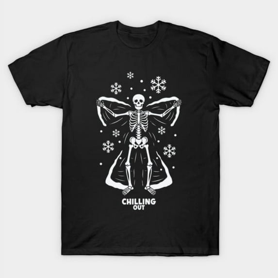 Chilling Out Skeleton Funny Christmas Holiday Humor Graphic H10223 ...