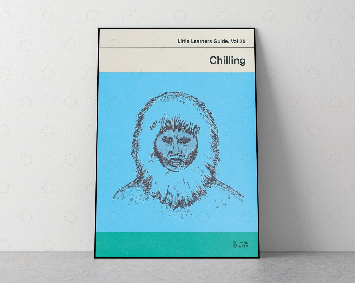 Chilling Retro Book Cover Mid Century Modern Wall Art, Unframed Canvas ...