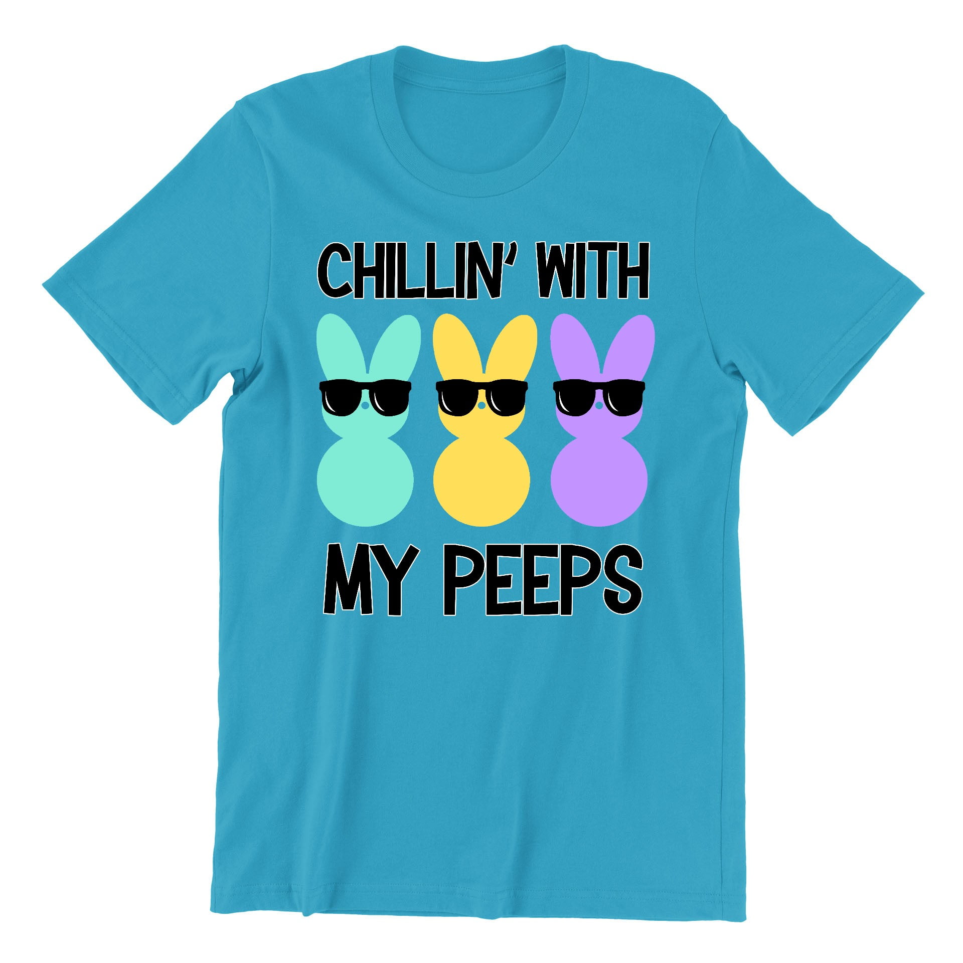 Chilling With My Peeps Fun Easter Egg Hunting Christian Holiday Men's T ...