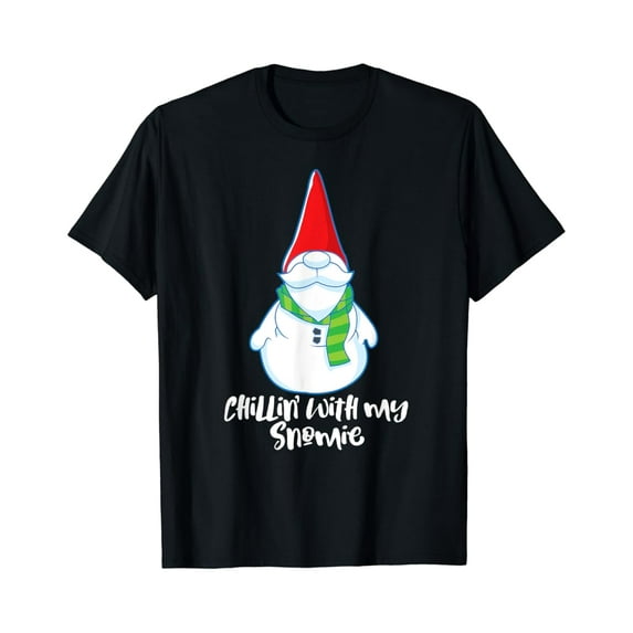 Chilling With My Snomie Winter Snowman Garden Gnome T-Shirt Tshirt All Size S-5XL - Walmart.com