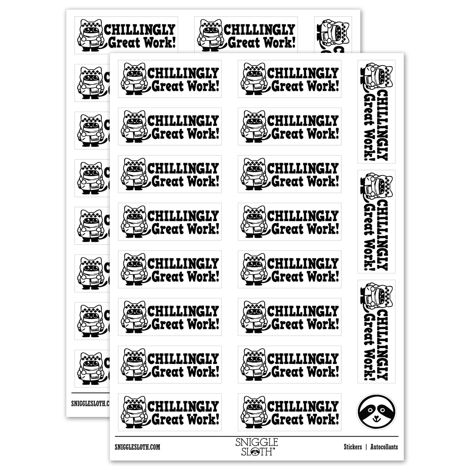 Chillingly Great Work Penguin Teacher Student School Sticker Set ...