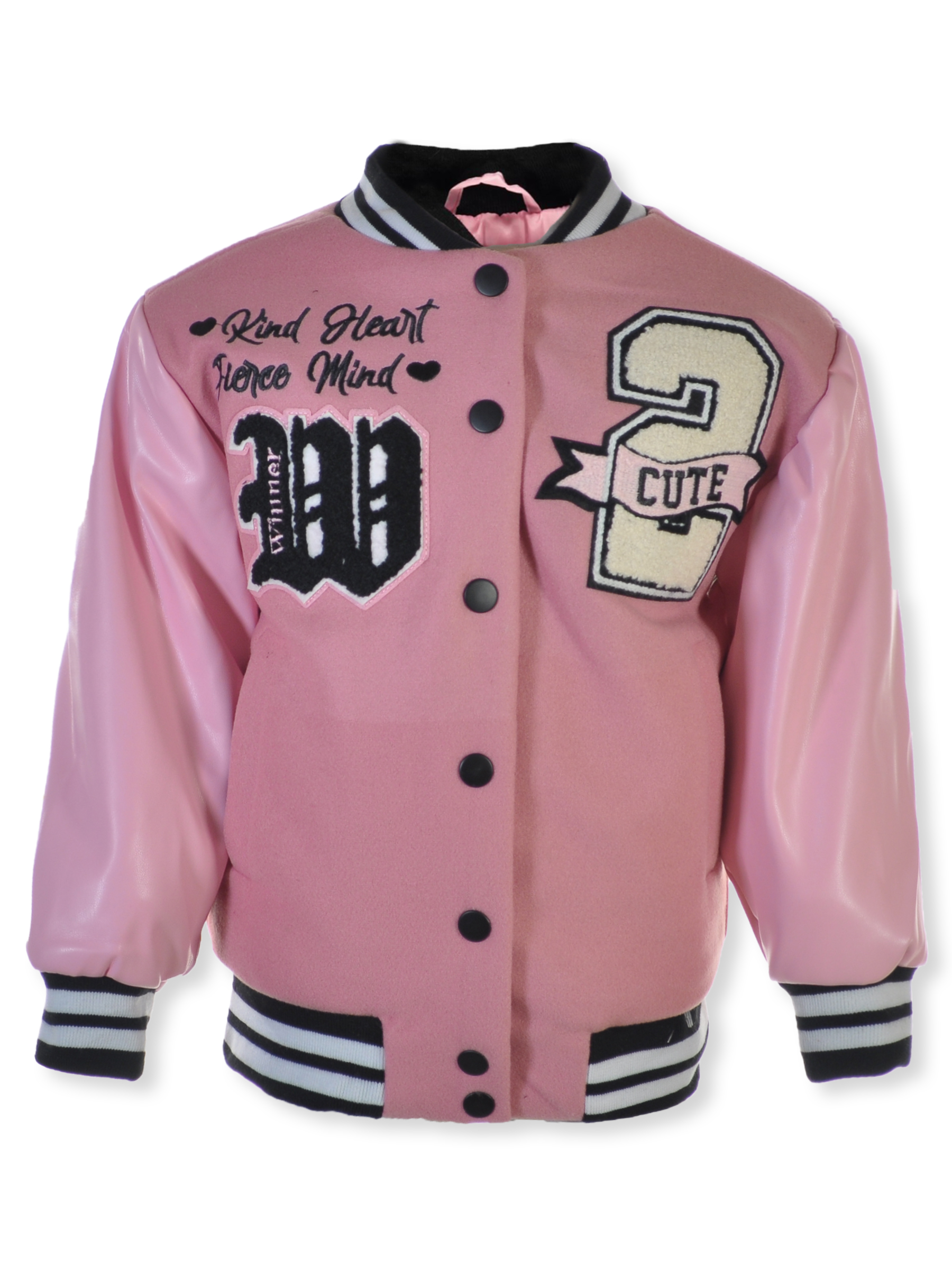 Chillipop Girls' Varsity Jacket - blush, 5 - 6 (Little Girls) - Walmart.com