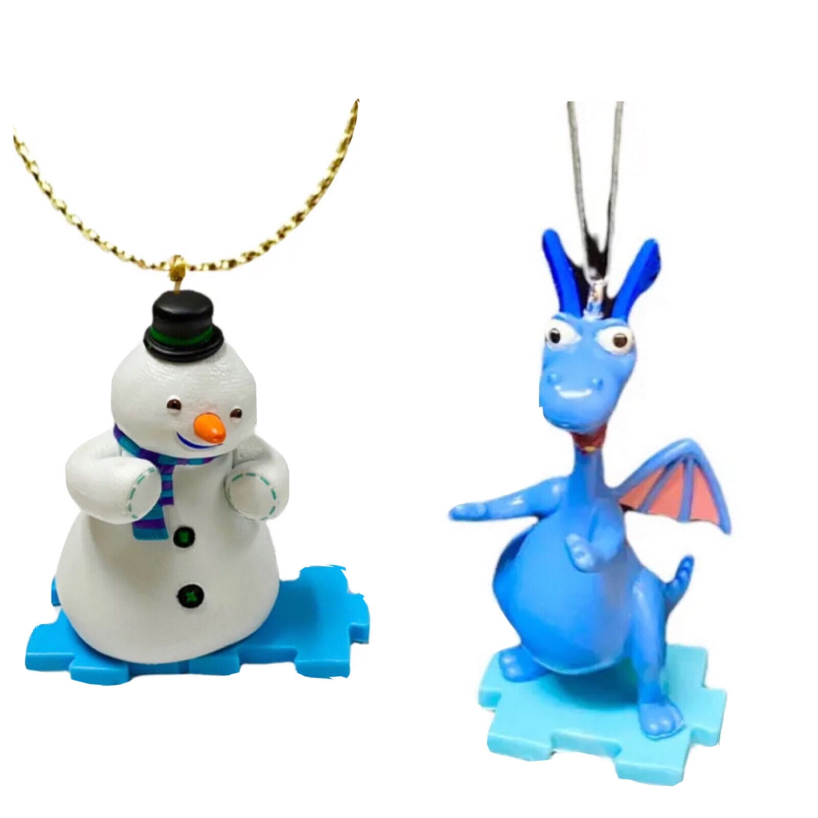 Chilly Snowman & Stuffy Dragon PVC Ornament Figure Doc McStuffins ...