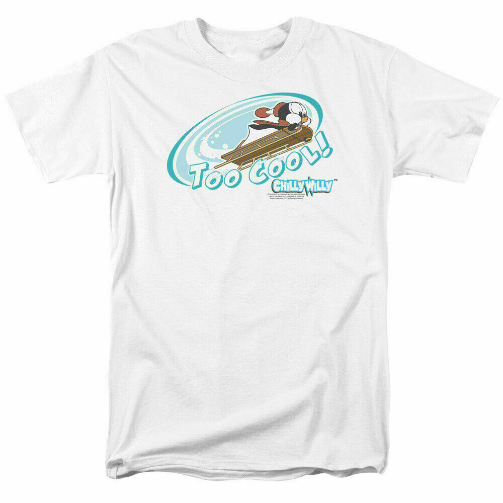 Chilly Willy Too Cool T Shirt Mens Licensed Cartoon Merchandise White ...