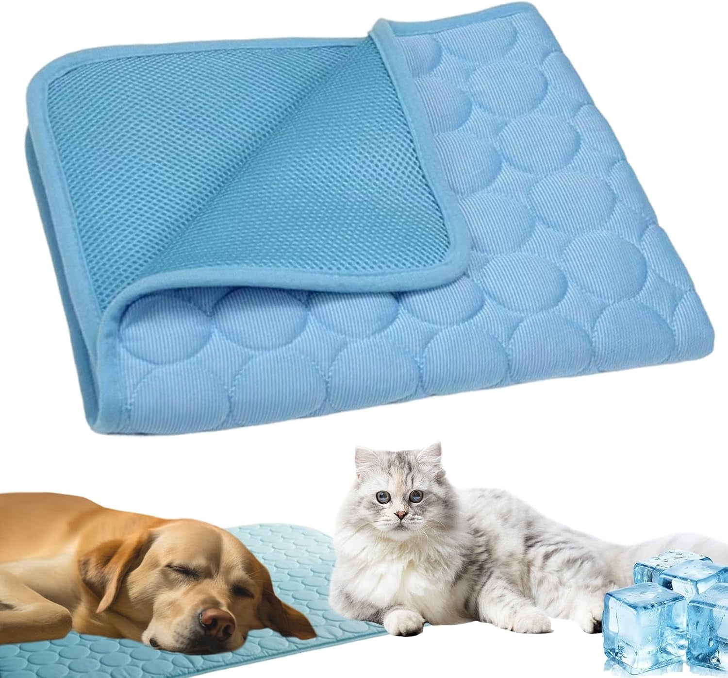 Chillywoof Dog Cooling Mat - Summer Ice Silk Dog and Cat Cooling Bed ...
