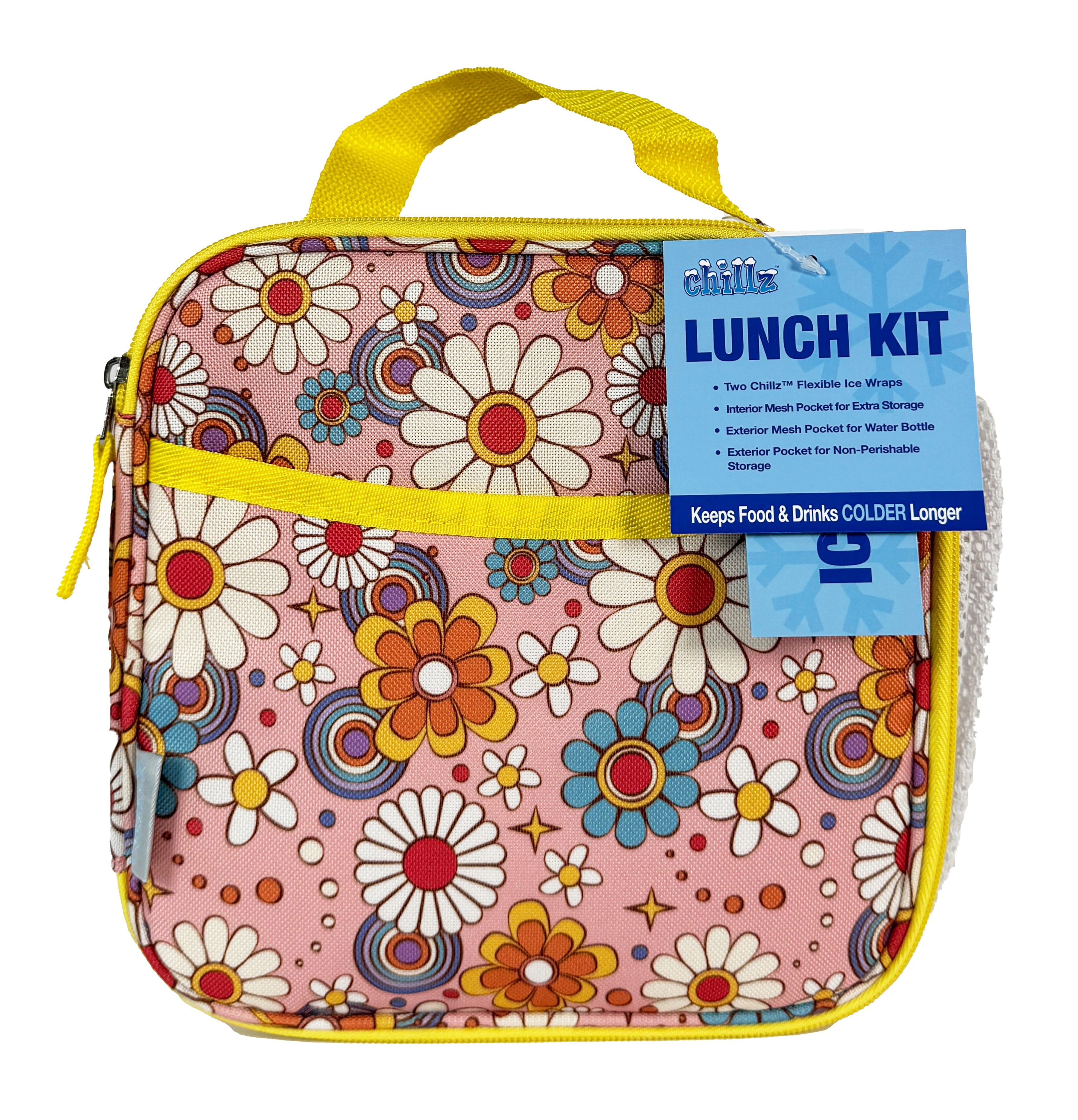 Chillz Lunch Box with 2 Ice Wraps, Handle, Side Pocket - Ideal for ...