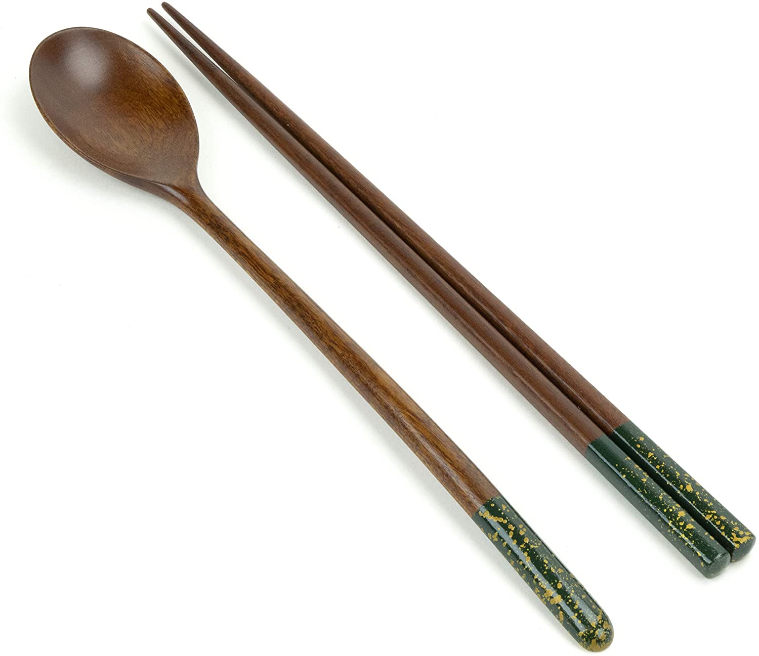 Chilmong Artisan Handmade Lacquered Wooden Dining Spoon and Chopsticks ...