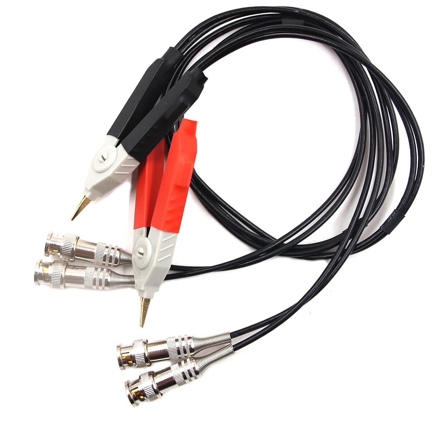 Chiloskit Terminal Kelvin Clip Wires with 4 BNC LCR Meter Test Lead ...