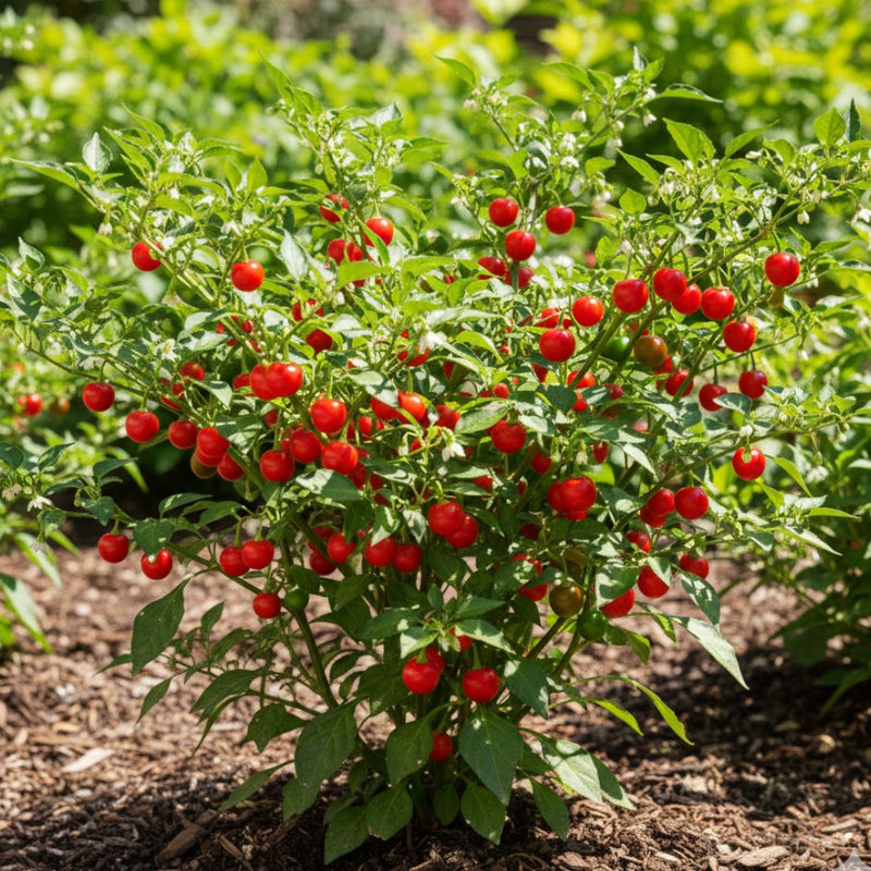 Chiltepin Pepper Live Plant, Red Chili Tepin Pepper, Well Rooted and ...