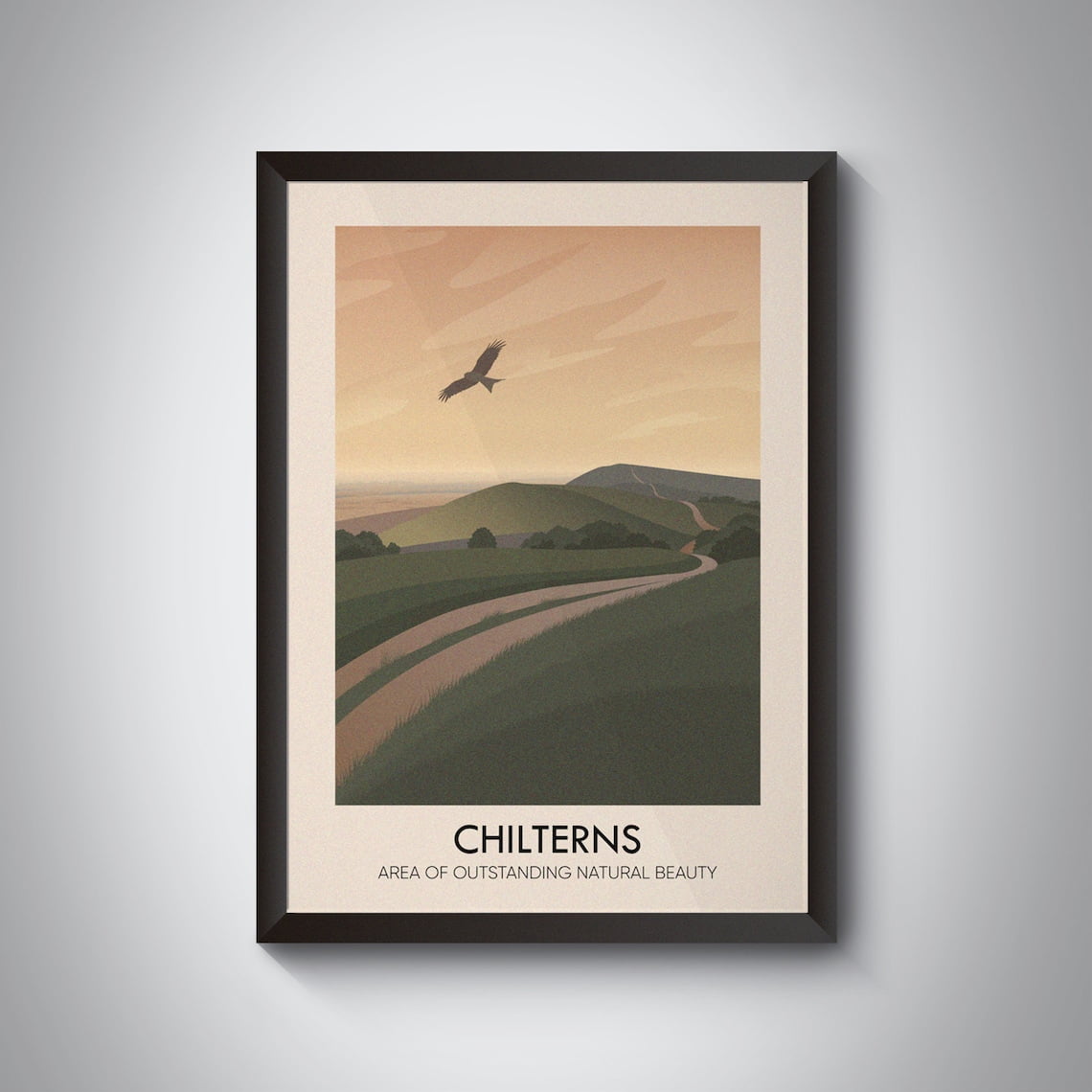 Chilterns Aonb Travel Poster, Oxfordshire, Buckinghamshire ...