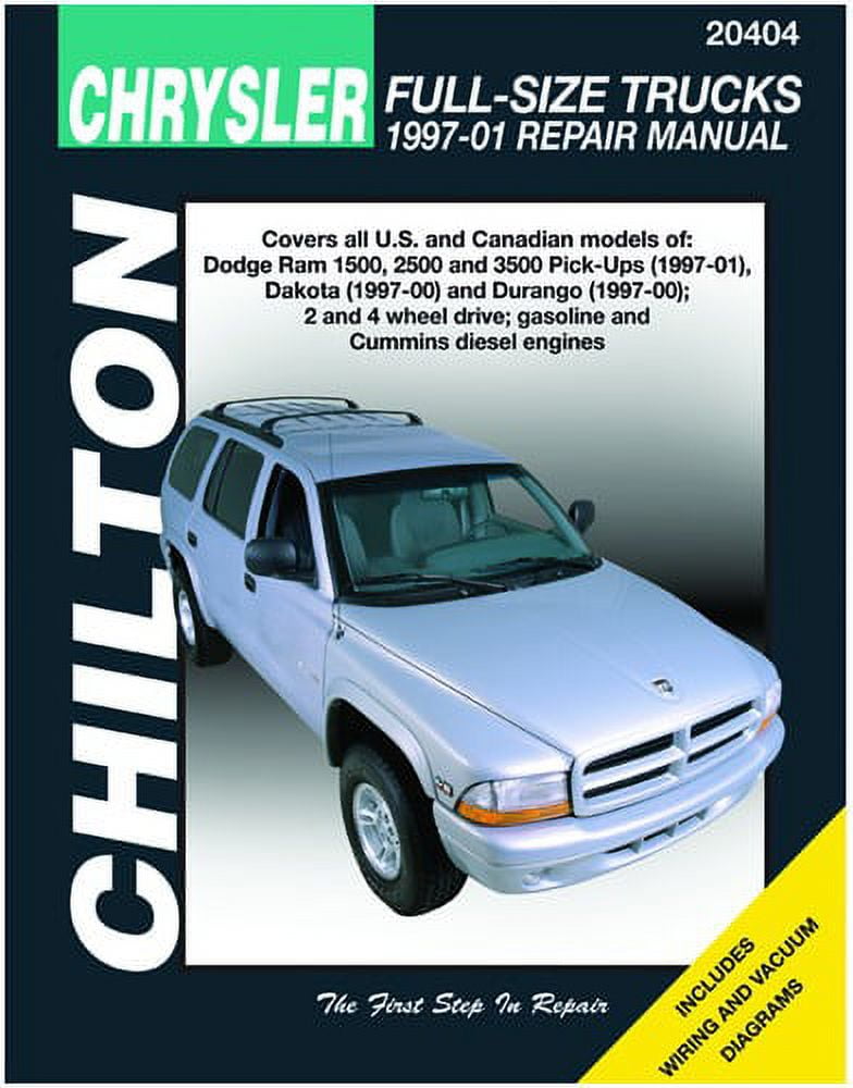 Chilton Dodge Full-Size Trucks 1997-2000 Repair Manual (20404 ...