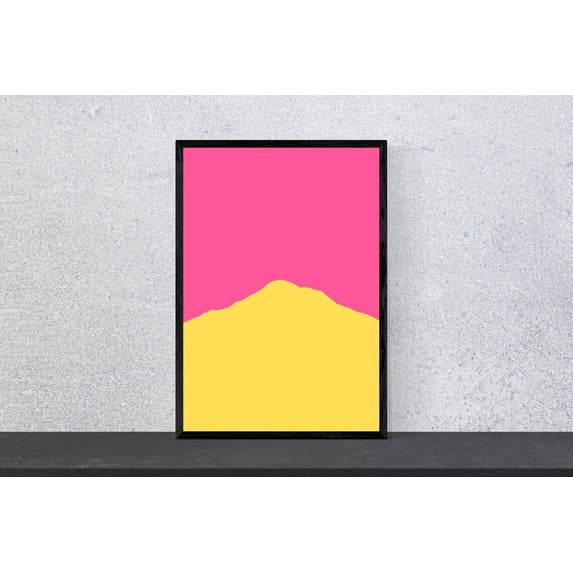 Chimborazo Mountain Contour Minimal Modern Climbing Wall Decor ...