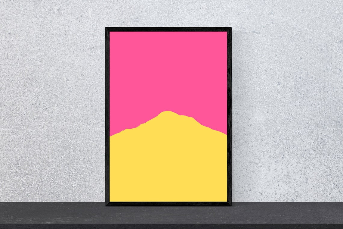 Chimborazo Poster - Mountain Contour - Art, Minimal, Modern, Climbing ...