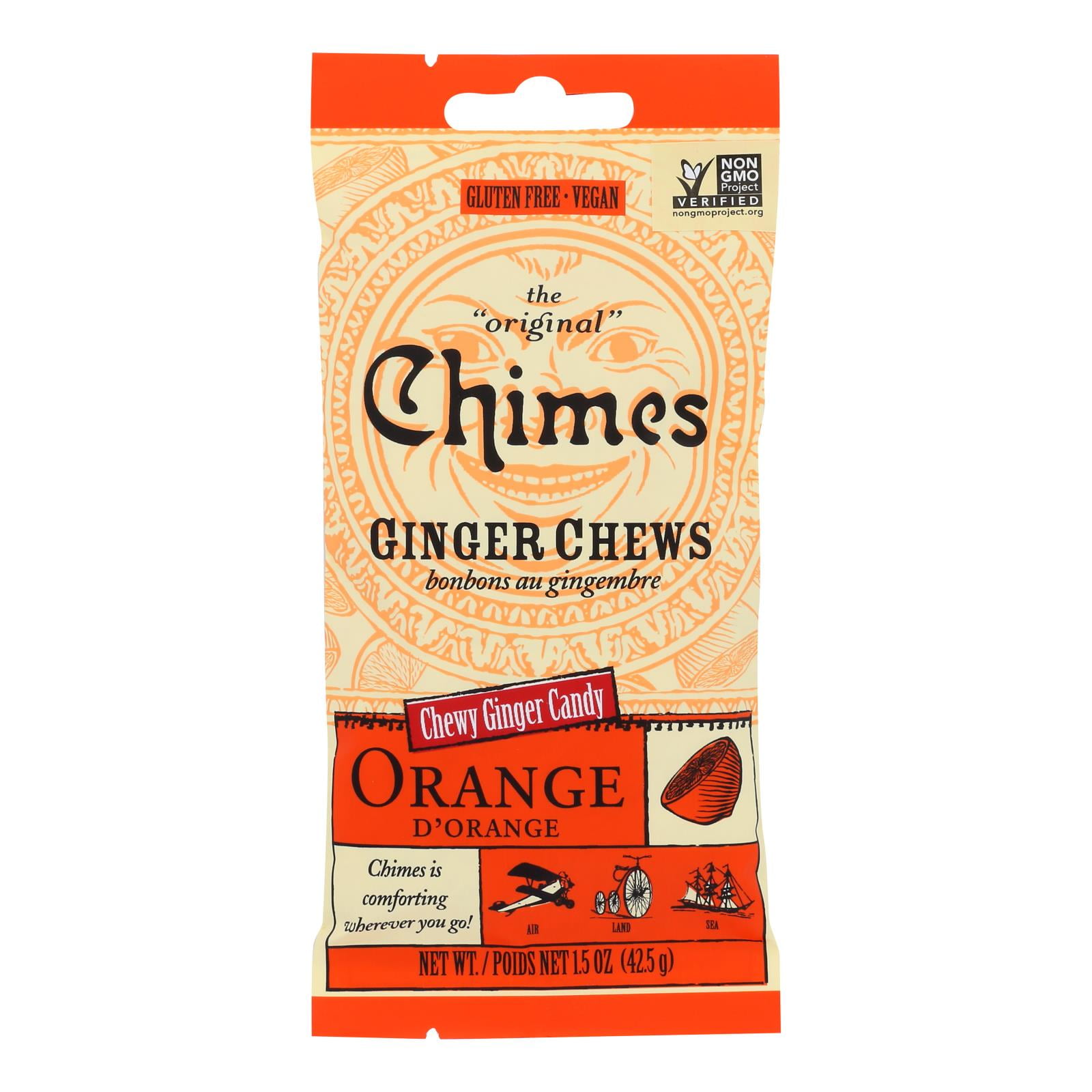 Chimes Orange Ginger Chews 1.5 Oz Bag - Pack of 12 - Walmart.com
