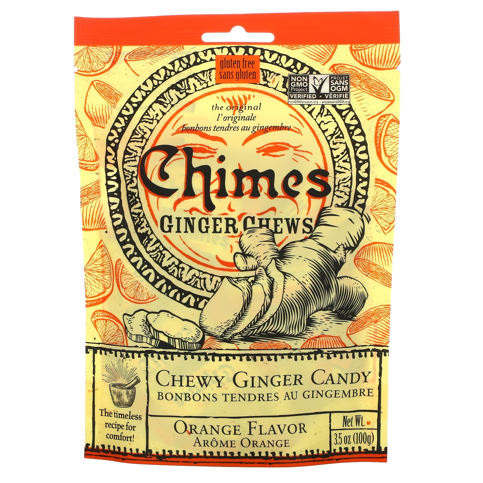 Chimes Ginger Chews, Orange, 3.5 oz (100 g) - Walmart.com
