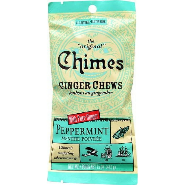 Chimes Ginger Chews Peppermint 1.5 oz - Walmart.com