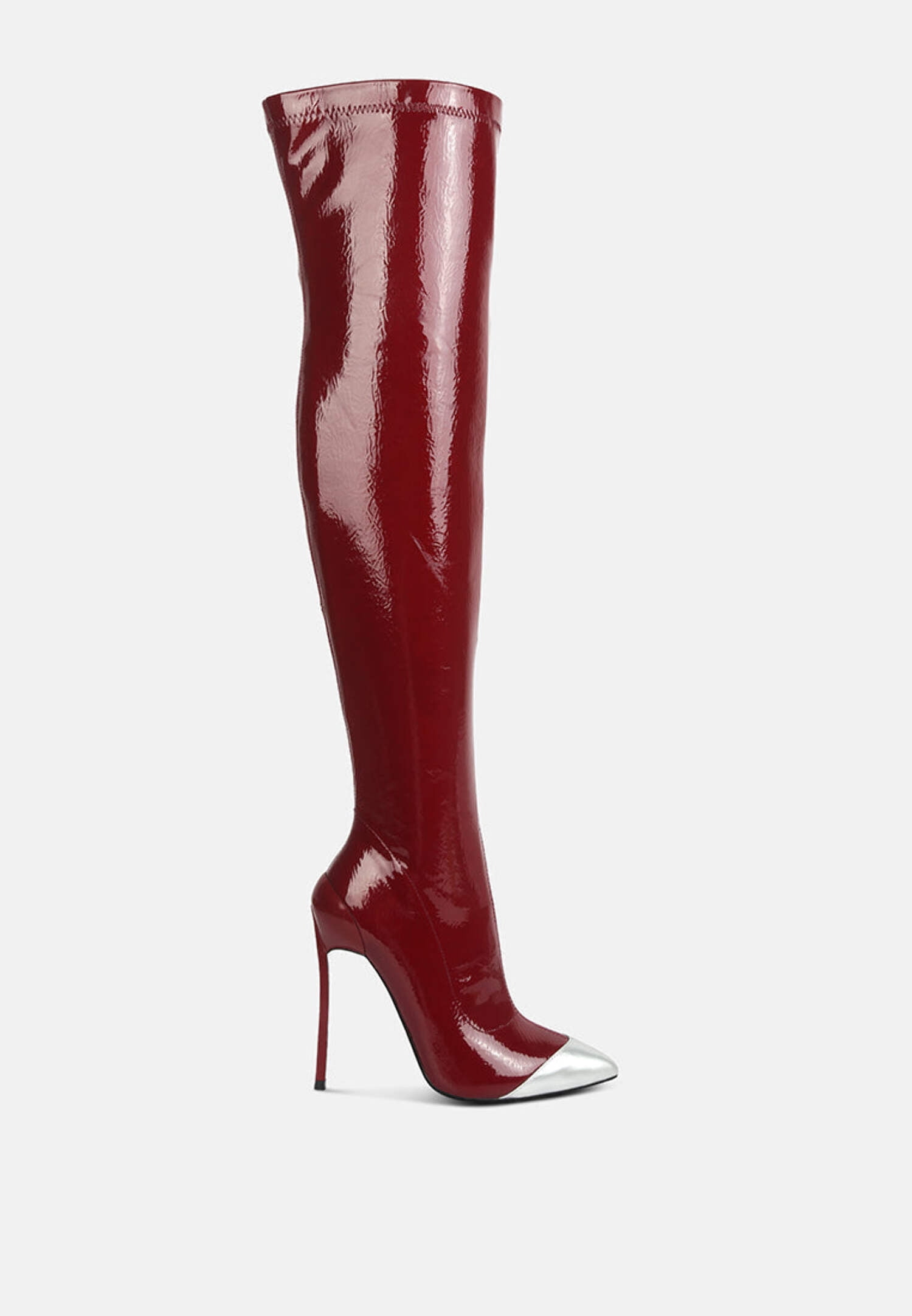 Chimes High Heel Patent Long Boots - Walmart.com