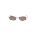 Chimi Men's White Note Narrow Oval Polarized Sunglasses White - Walmart.com