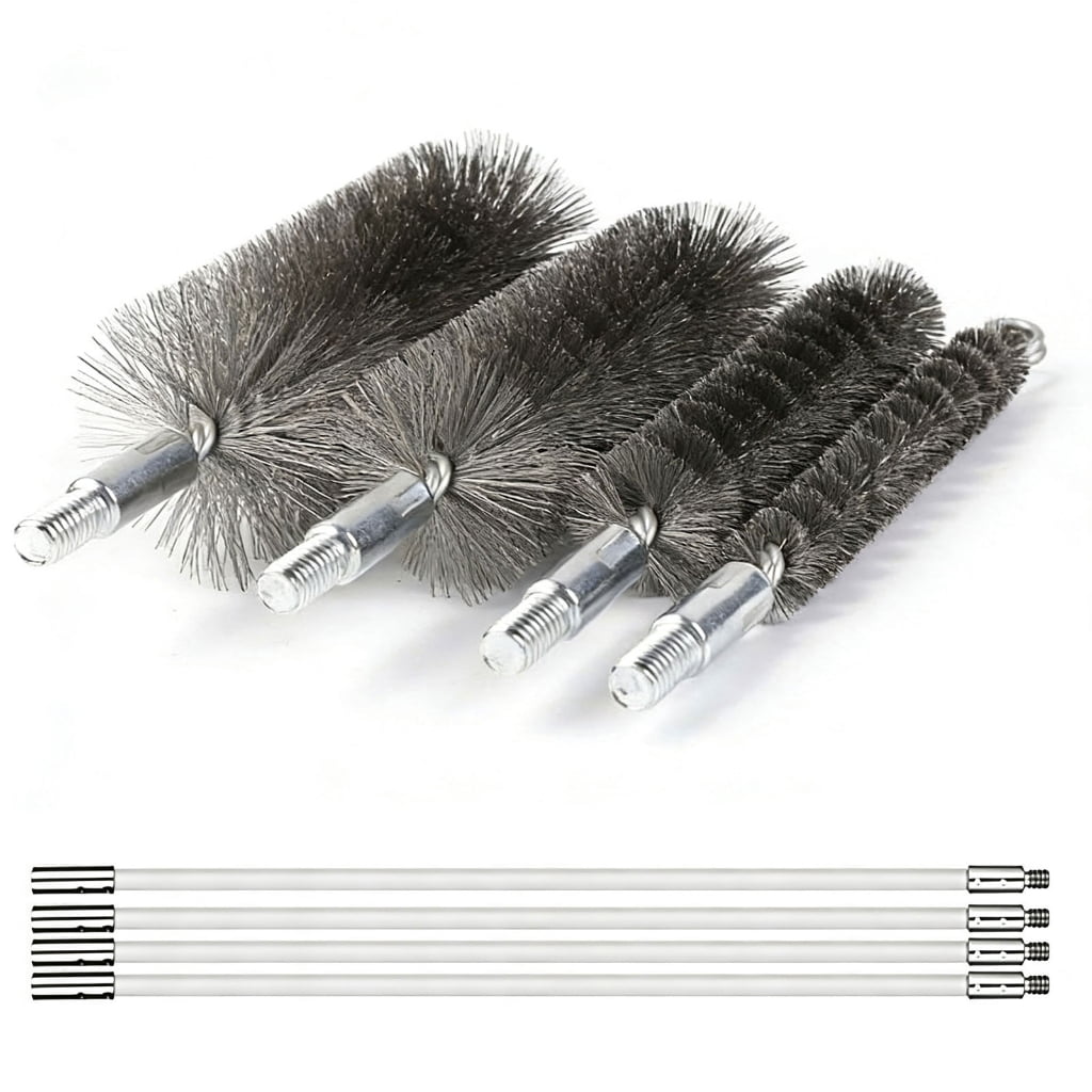 Chimney Brush Set Flexible Bristles For Efficient Soot Removal Home Use ...