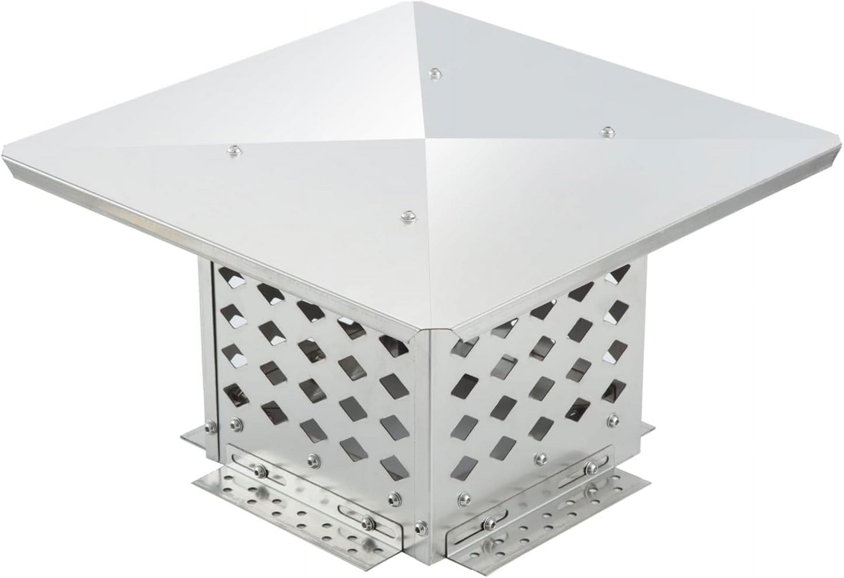 Chimney Cap, 13 "x 13" Chimney Cap, 304 Stainless Steel Fireplace ...