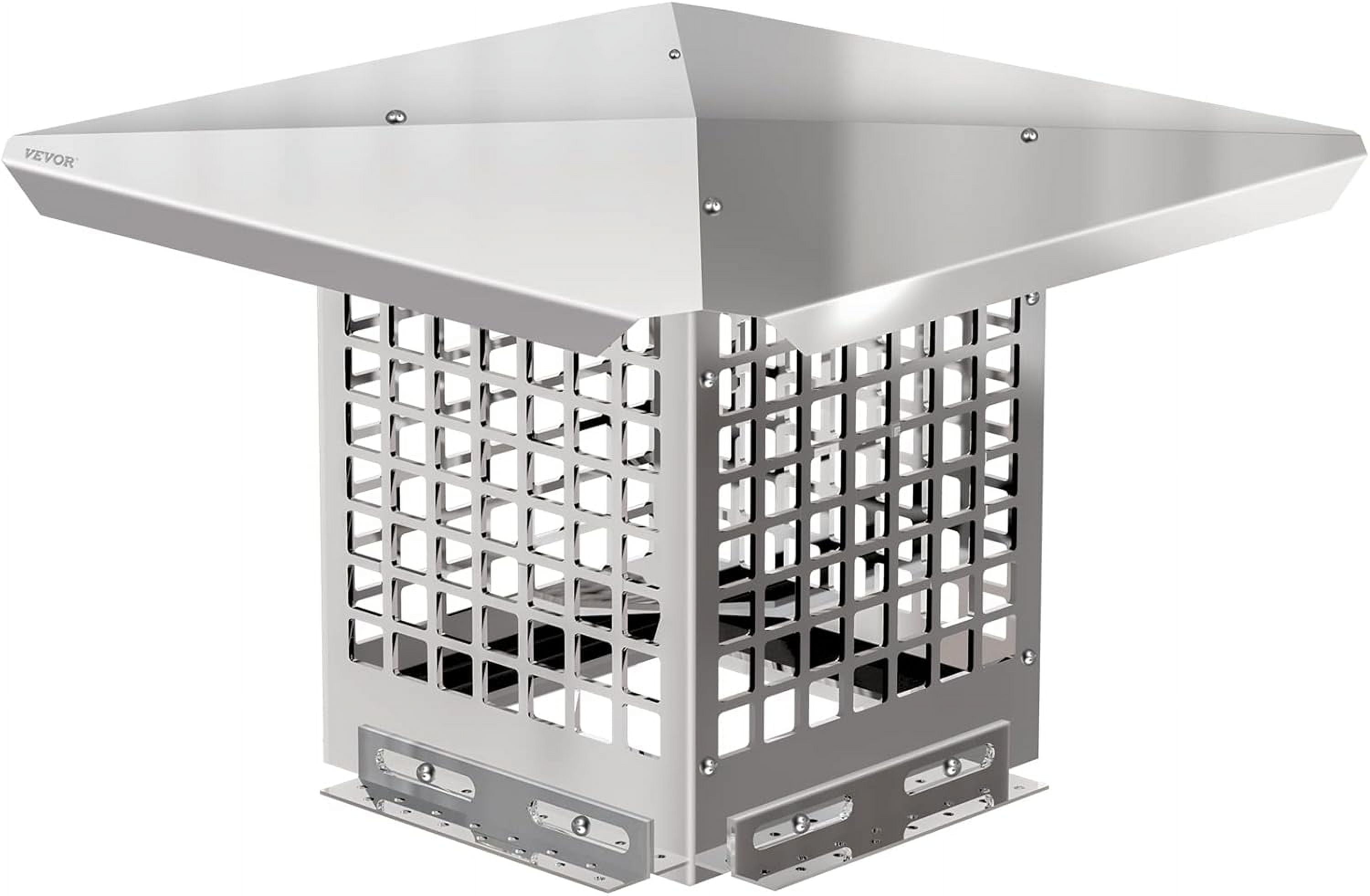 Chimney Cap, 13" x 13" Flue Caps, 304 Stainless Steel Fireplace Chimney ...