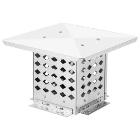 SPECSTAR 12" Cone Top Chimney Cap with Screen, Round Roof Rain Chimney ...