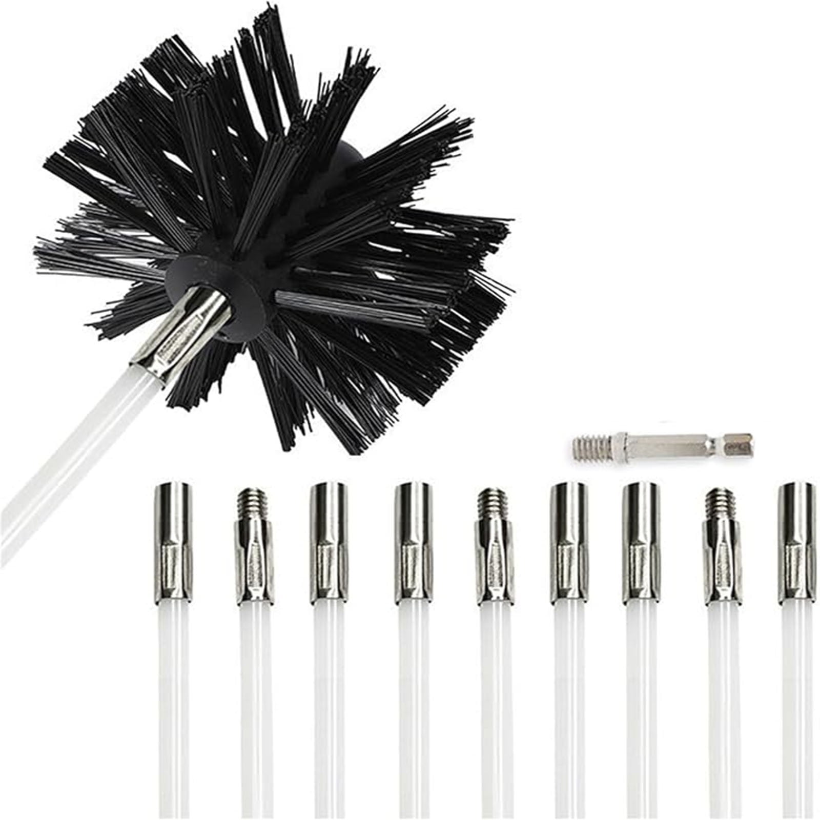 Chimney Cleaning Brush - 100mm PA Bristles with Extendable Rod ...