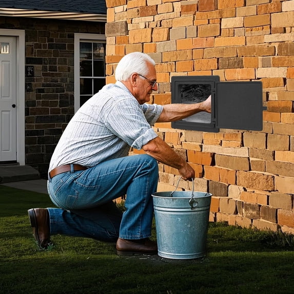 Chimney Cleanout Door - 8" X 8" Fireplace Ash Dump Door, Cast Iron ...