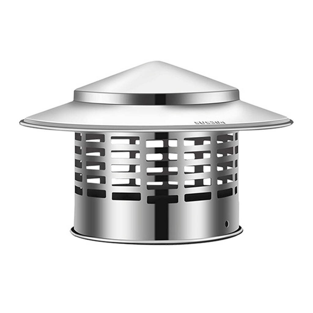 Chimney Cover with Screen Round Roof Rain Caps Vent Cover Stove Pipe ...